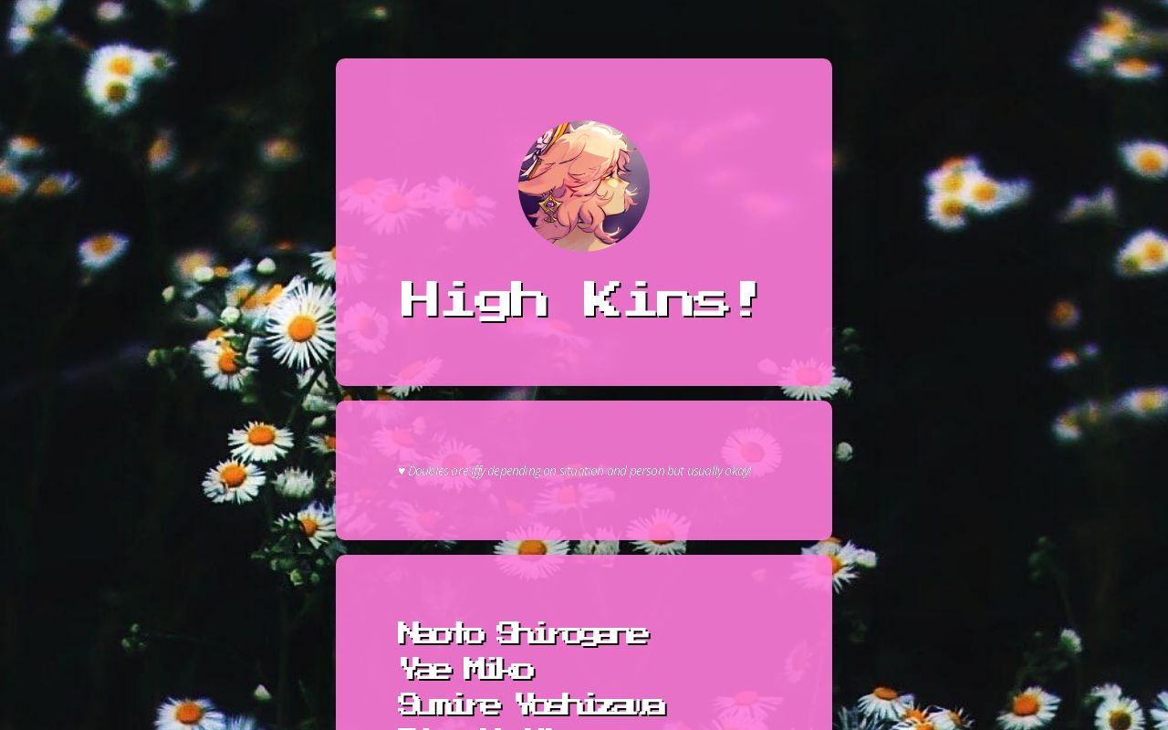 Oli’s High Kin List!